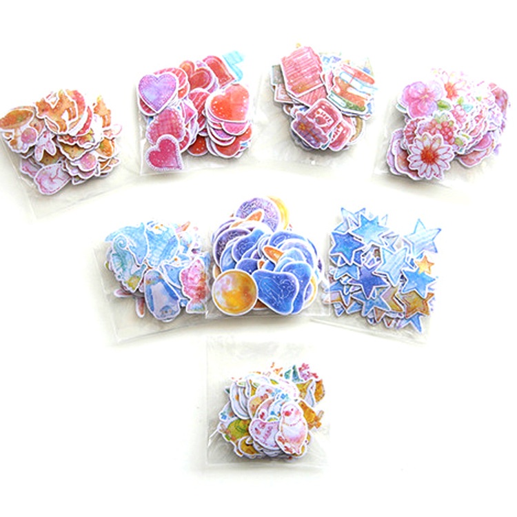 Sticker Pack Thichen Frosted PVC Plastic Film Sticker Series About 60 ...