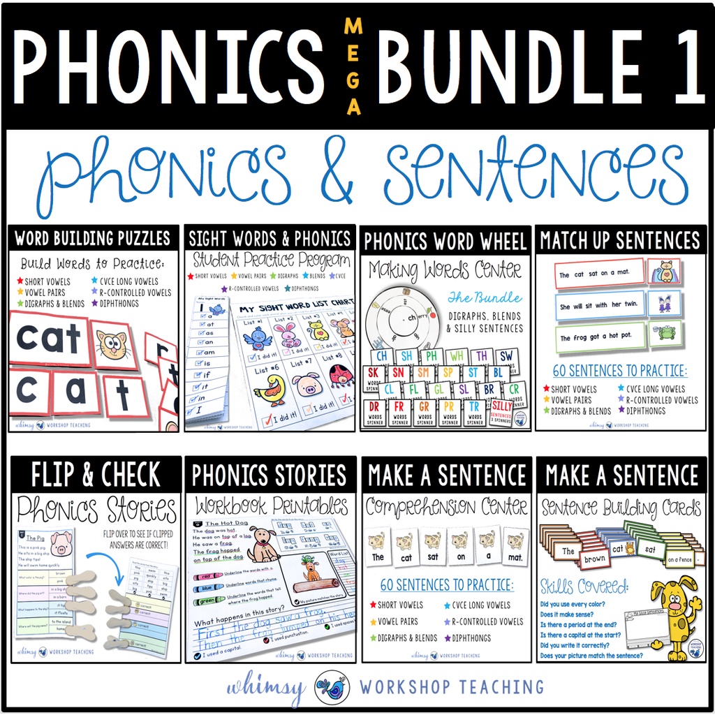 072- (PDF) Phonic Bundle Phonics and sentences Kindergarten Preschool ...