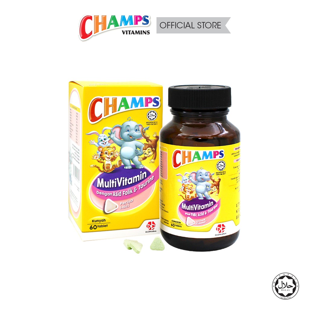 CHAMPS Multivitamin Plus Asid Folik dan Taurina / Multivitamin Plus ...