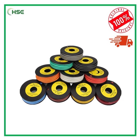 KSS EC3-6BE Color Coded Cable Marker Plain Cut 6.2-10mm Blue No:6 - HSE ...