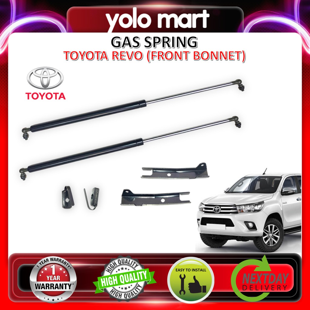 Toyota Hilux Revo 】Gas Spring Front Bonnet Strut - Front Hood Damper ...