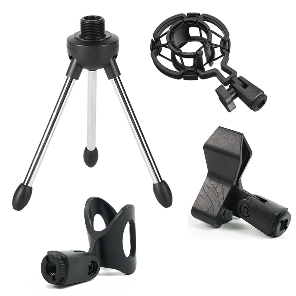 Microphone Holder Folding Adjustable Desktop Handheld Microphone Clip ...