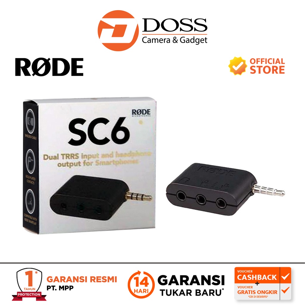 Rode SC6 Dual TRRS Input and Headphone Output for Smartphones | Shopee Malaysia