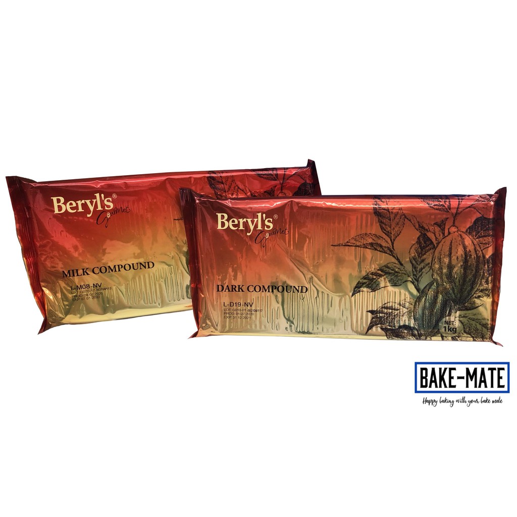 Beryl's Compound Block Chocolate 1kg (Milk/White/Dark) (Restock is on ...