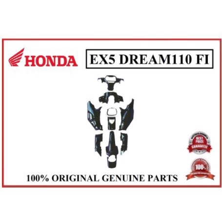 (100% ORIGINAL) HONDA EX5 DREAM 110 FI COVER SET COVERSET BODY COVER SHOOT SUIT SHOT EX5DREAM110 ...