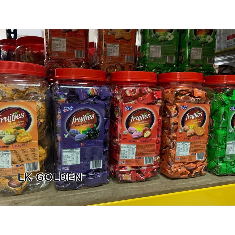 1kg Fruit Point Fruities Chewy Candy Orange Mango Blackcurrent ...