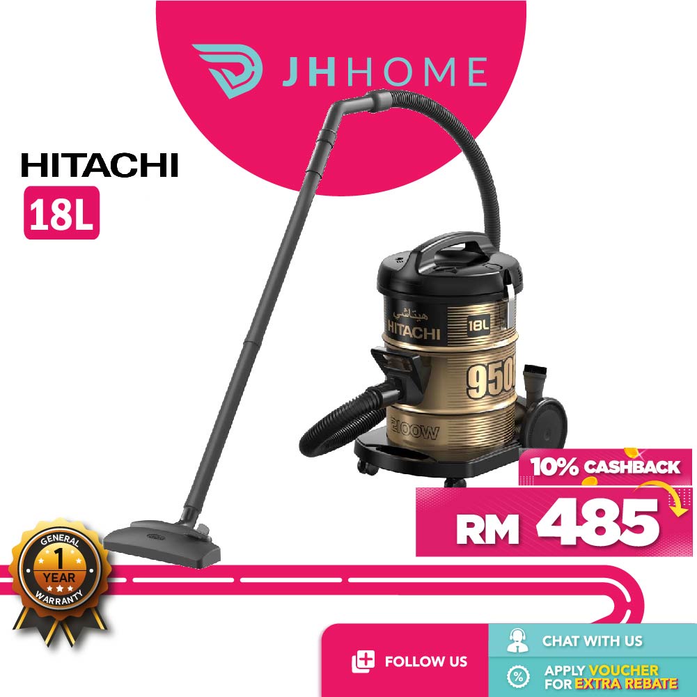Hitachi 2100W 18L Pail Can Vacuum Cleaner CV-950F | CV950F | Shopee ...