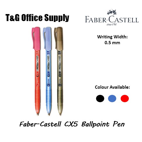 Faber-Castell CX5 / CX7 Ballpoint Pen (0.5mm / 0.7mm) | Shopee Malaysia
