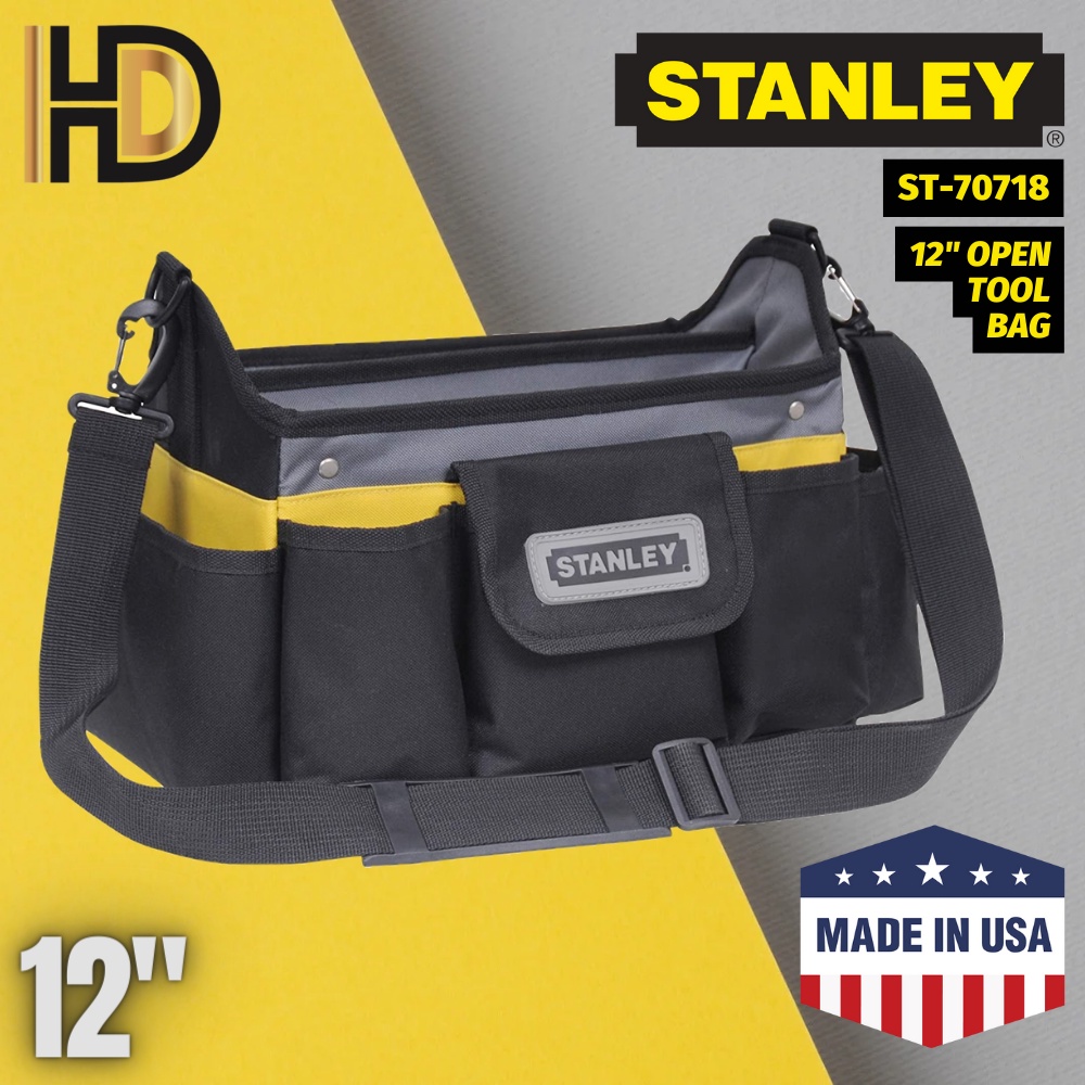 STANLEY 12" Open Tool Bag / STANLEY 70-718 12" Open Tool Bag | Shopee ...