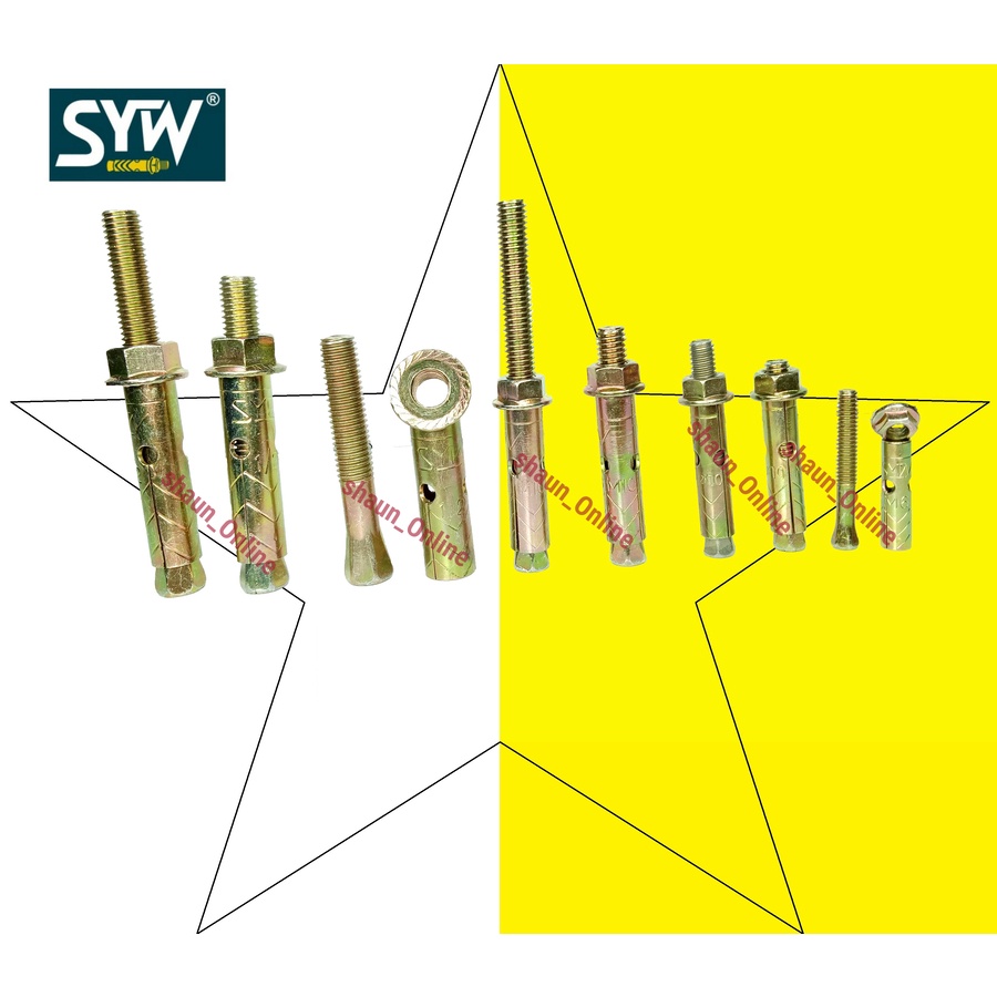 (Pkt) - 5/16" x 2-3/4" SYW SLEEVE ANCHORS/BESI WALL PLUG MALAYSIA BRAND ...