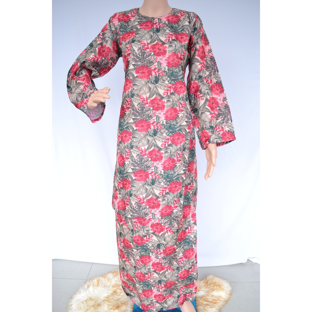 BAJU KURUNG PAHANG FLOWER COTTON/KURUNG FLORAL PRINTED/KLASIK CLASSIC ...