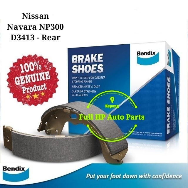 Original Bendix D3413 Rear Brake Shoe - Nissan Navara NP300 | Shopee ...