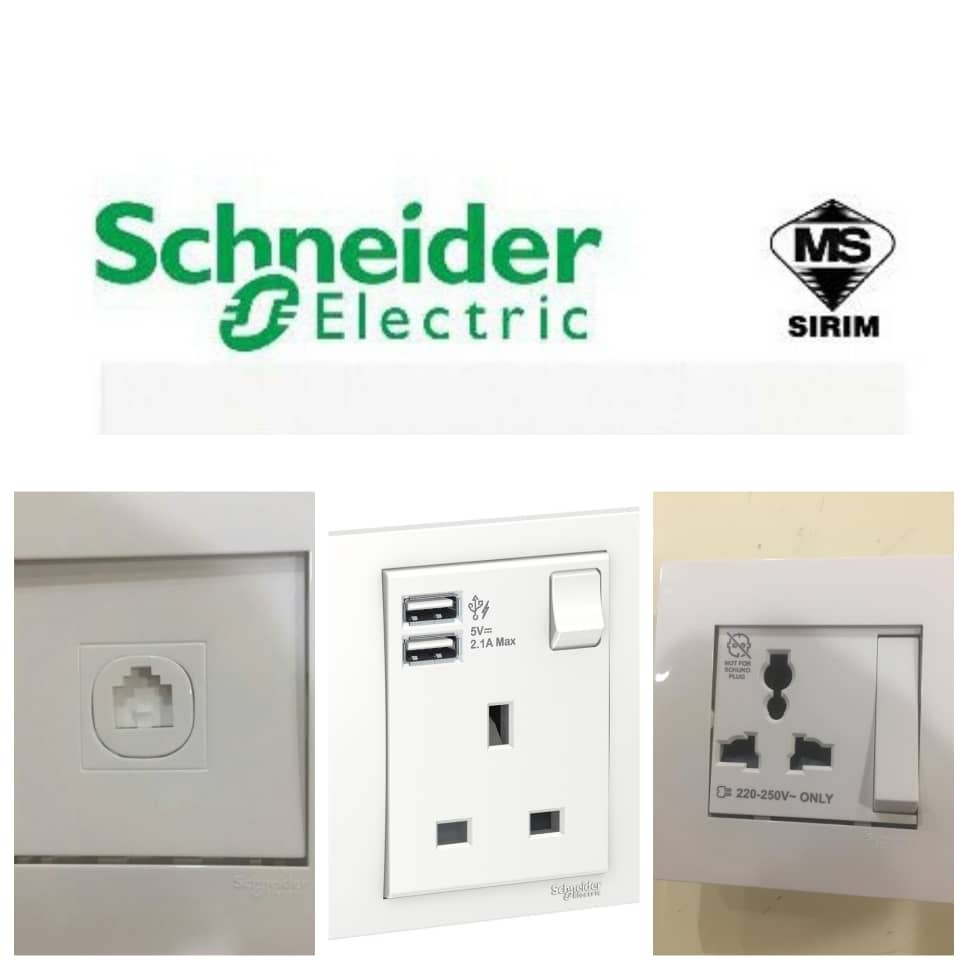 Schneider Vivace Socket Universal/KB113LS /USB/KB15USB/USB/Tel Socket ...