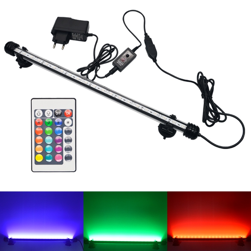 Waterproof RGB Aquarium Light Fish Tank LED Submersible Light Lamp 19 ...