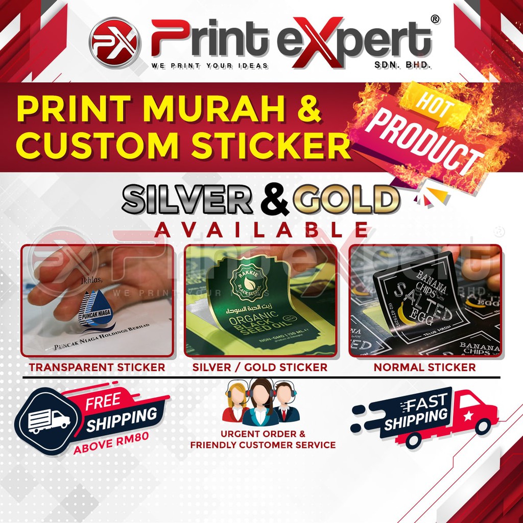 RM6 - RM14 Print & Cut Custom Sticker | Shopee Malaysia
