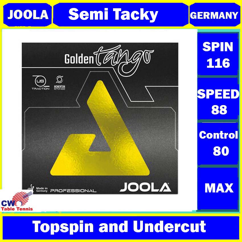 JOOLA GOLDEN TANGO TABLE TENNIS RUBBER Topspin and Elastic Ping Pong ...