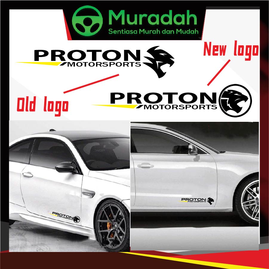 [MY Ready Stock]CAR SIDE BODY STICKER PROTON Motorsport 1SET 2PCS old ...