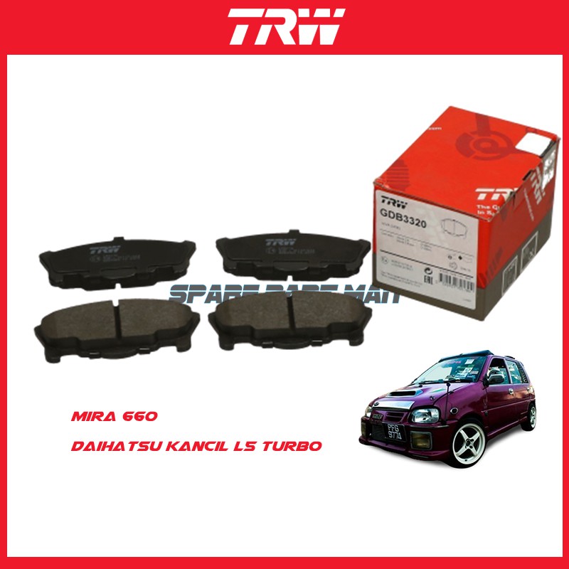 Mira 660 Daihatsu Kancil L5 Turbo TRW GDB3320 / FBK AF0026 Front Disc ...