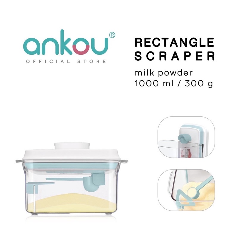 ANKOU Air Tight Milk Powder Container with Scraper - Rectangle Scraper ...