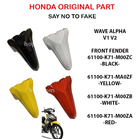 Honda wave Alpha CX110 V1 V2 Front Fender 61100-K71-M00ZA 61100-K71 ...