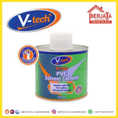 🔥READY STOCK | ORIGINAL🔥 V-Tech VT-300 Solvent Gum PVC pipe Glue 500g | Shopee Malaysia