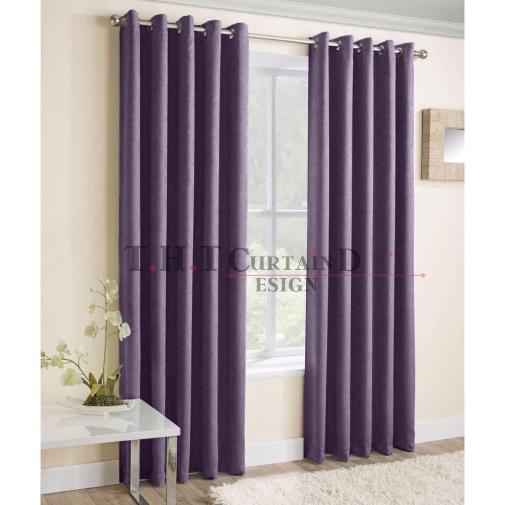 B15 Ready Made Curtain!!100%Blackout Siap Jahit Langsir (JENIS HOOK ...