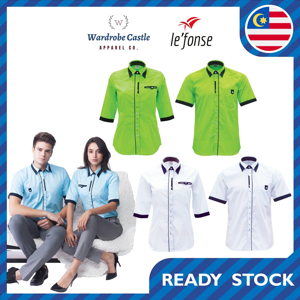 Male/Female F1 Corporate Uniform // Light Blue US1000 | Shopee Malaysia