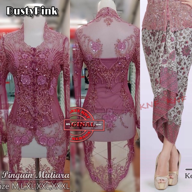 KEBAYA MUTIARA PENGANTIN SET (kebaya+inner+rok/pario/kain lilit ...