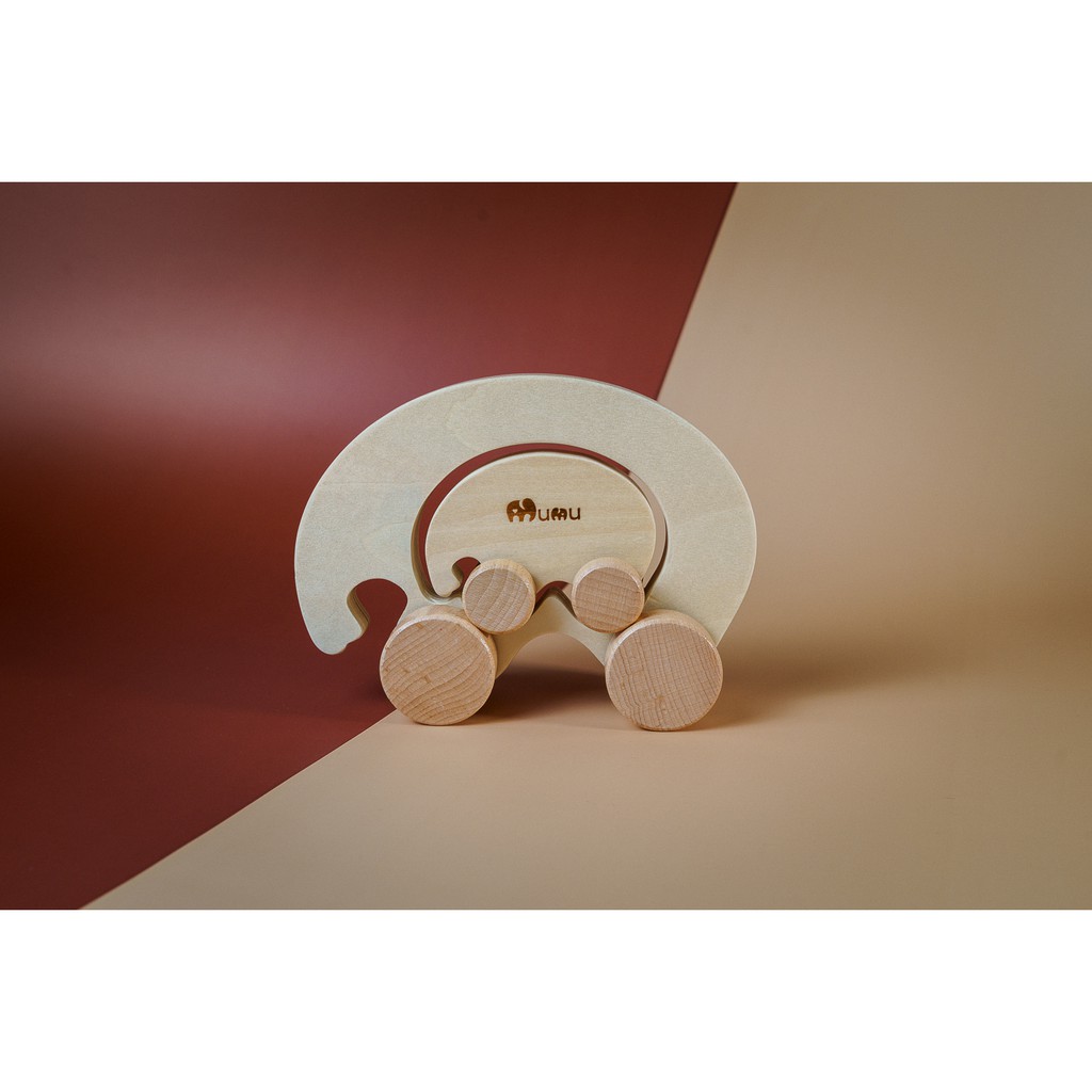 Wooden Wheeled Toy (Shape of an Elephant) | Shopee Malaysia