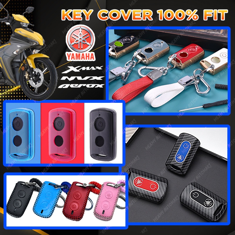 NEW Yamaha Y16 NVX XMAX AEROX Remote Key Leather Case Cover Kunci ...