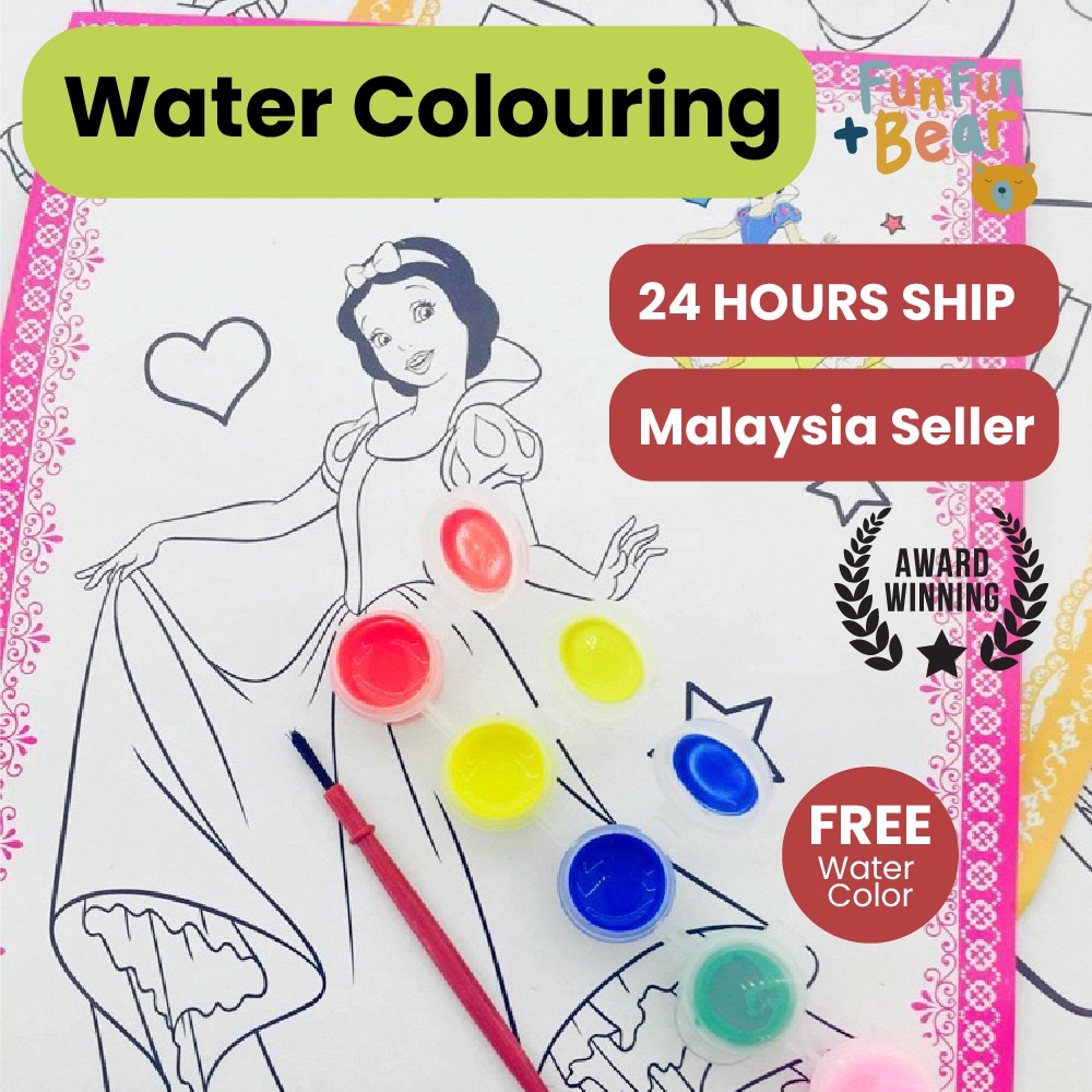 FREE 1pcs set ultraman princess dinosaur painting colouring water ...
