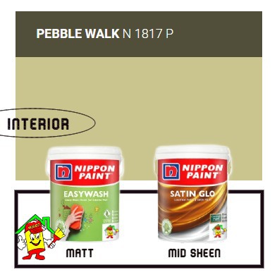 N 1817P PEBBLE WALK • 5L • EasyWash • Satin Glo • Nippon • Interior ...