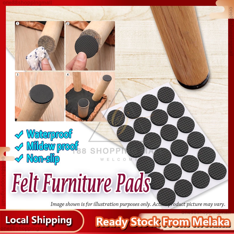 30PC Thickening Self Adhesive Furniture Leg Feet Rug Felt Pad Anti Slip ...