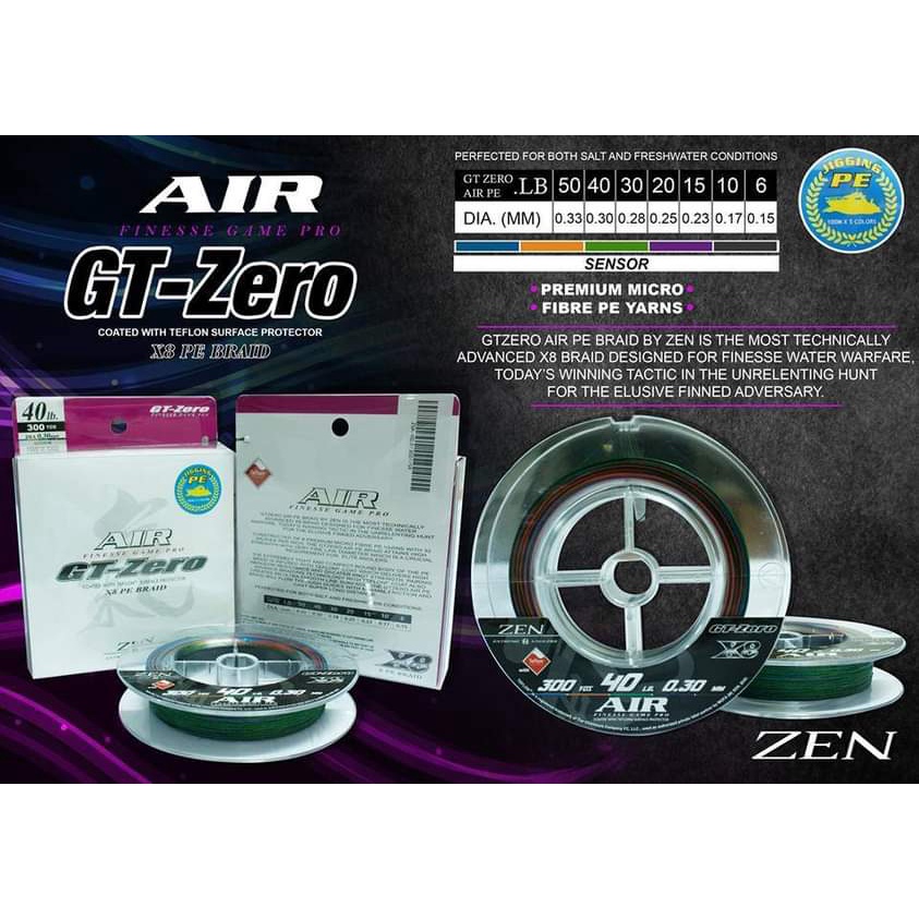 GT Zero Air Braid 300M SENSOR/MULTI | Shopee Malaysia