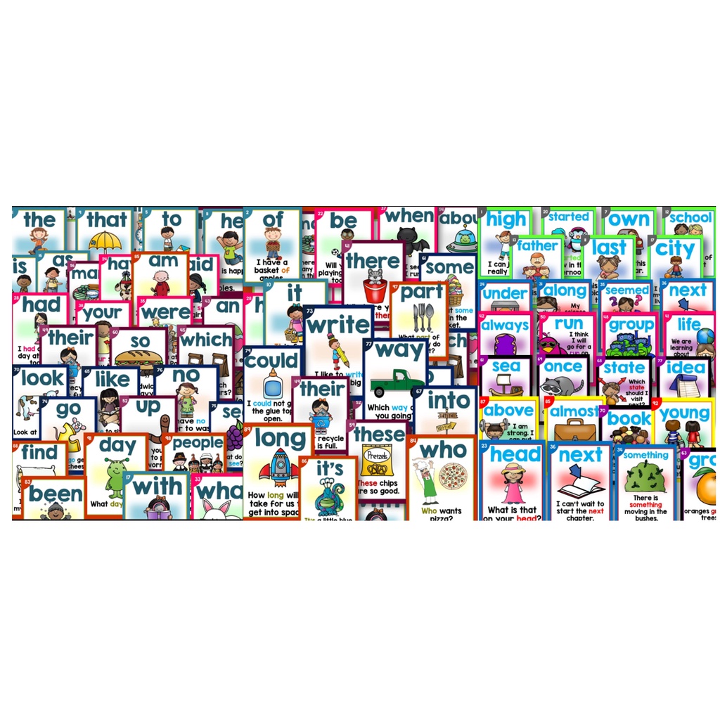 300 SIGHT WORD SENTENCE FLASH CARD PRINTABLE | Shopee Malaysia