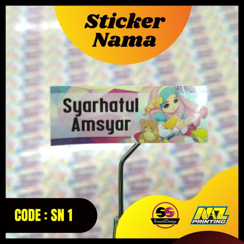 Sticker Nama Cartoon | Shopee Malaysia