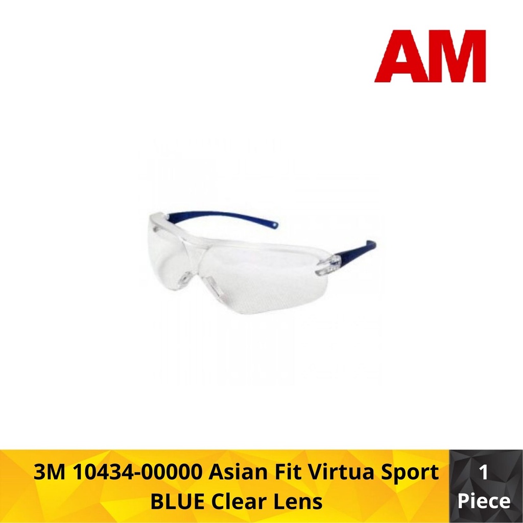 3M 10434-00000 Asian Fit Virtua Sport BLUE Clear Lens | Shopee Malaysia