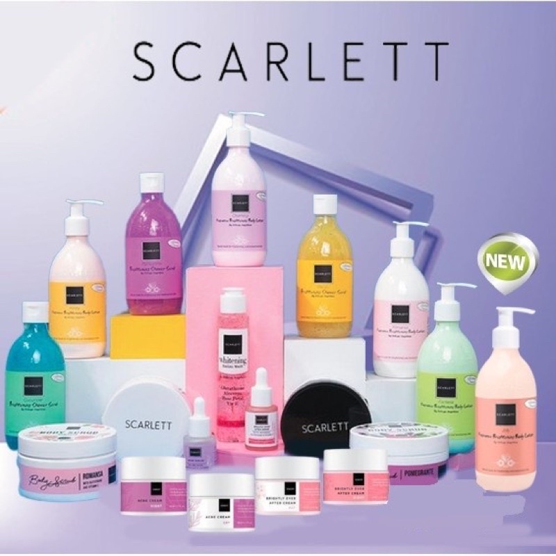 Scarlett Whitening Body Lotion, Shower Scrub, Body Scrub, Serum, Facial ...