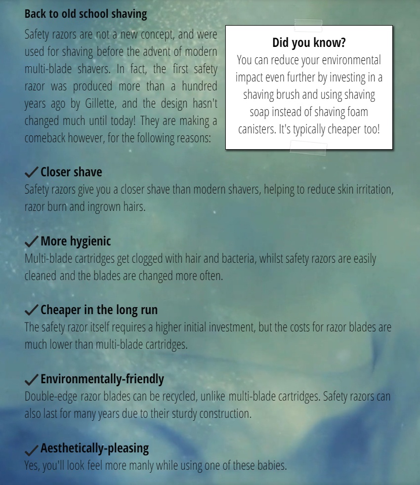 Cukur double edge safety razor + 5 free blades | Shopee Malaysia