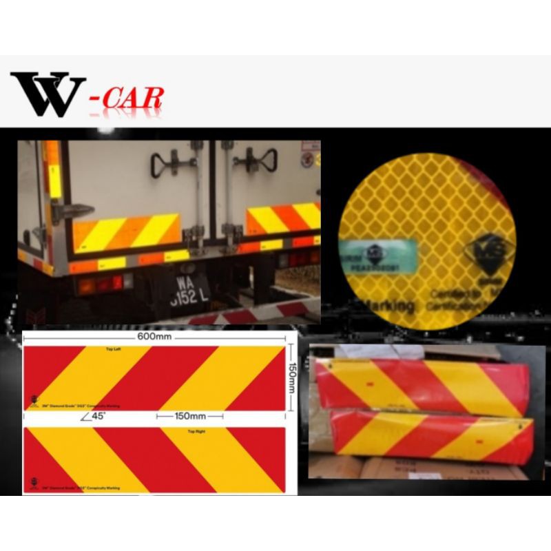 3M Lorry Reflective Sticker With Sirim JPJ Approve | Shopee Malaysia
