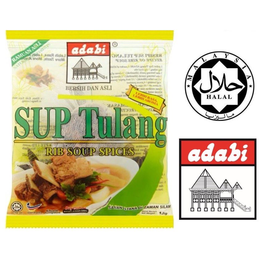 DS Adabi Sup Bunjut 8GM Sup Tulang 13gm Sup Ikan 13gm Fish Soup Spices ...