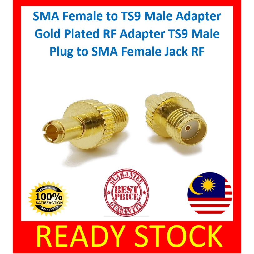 SMA Female to TS9 Male Adapter Gold Plated Parabolic Unlimited Internet ...