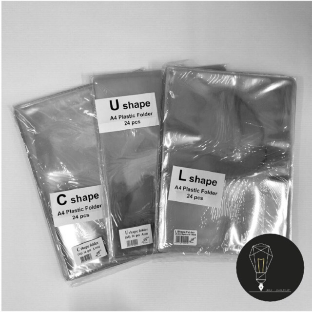 A4 PVC Clear Plastic Folder C / L/ U Shape 10pcs/set | Shopee Malaysia