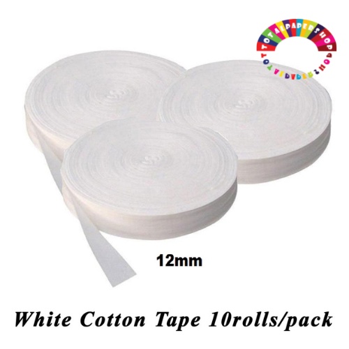 Tali Barut Cotton / White Cotton Tape 12mm (10rolls/pack) | Shopee Malaysia