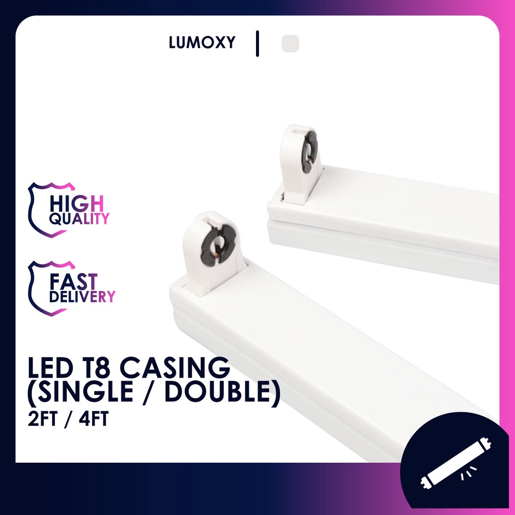LMY_ T8 Casing 2FT 4FT Kalimantang Single Double Fitting Light Tube ...