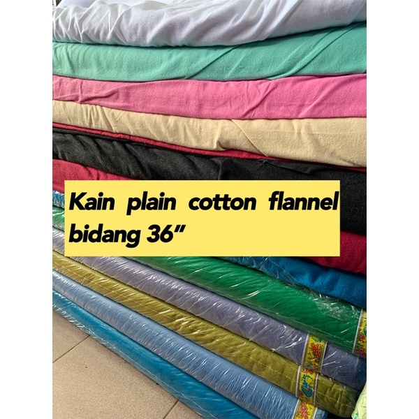 PKL Kain kapas kosong /plain cotton flannel /kain panas/ bidang 36 ...