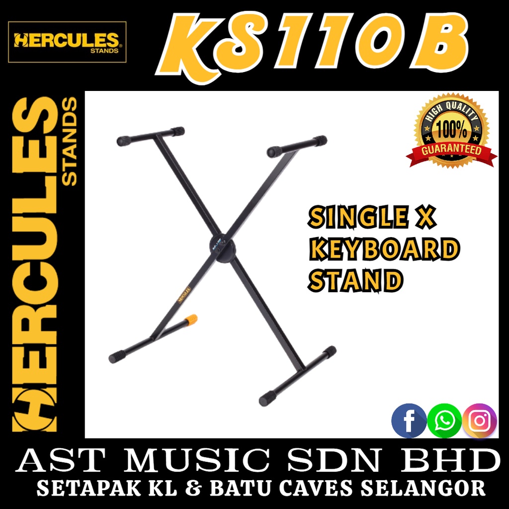 Hercules KS110B Single X Keyboard Stand ( KS-110B / Ks110b ) | Shopee ...