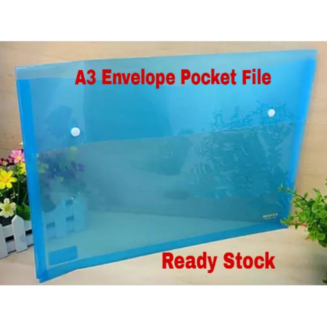 A3 Envelope Pocket File With Button(Ready Stock) | Shopee Malaysia