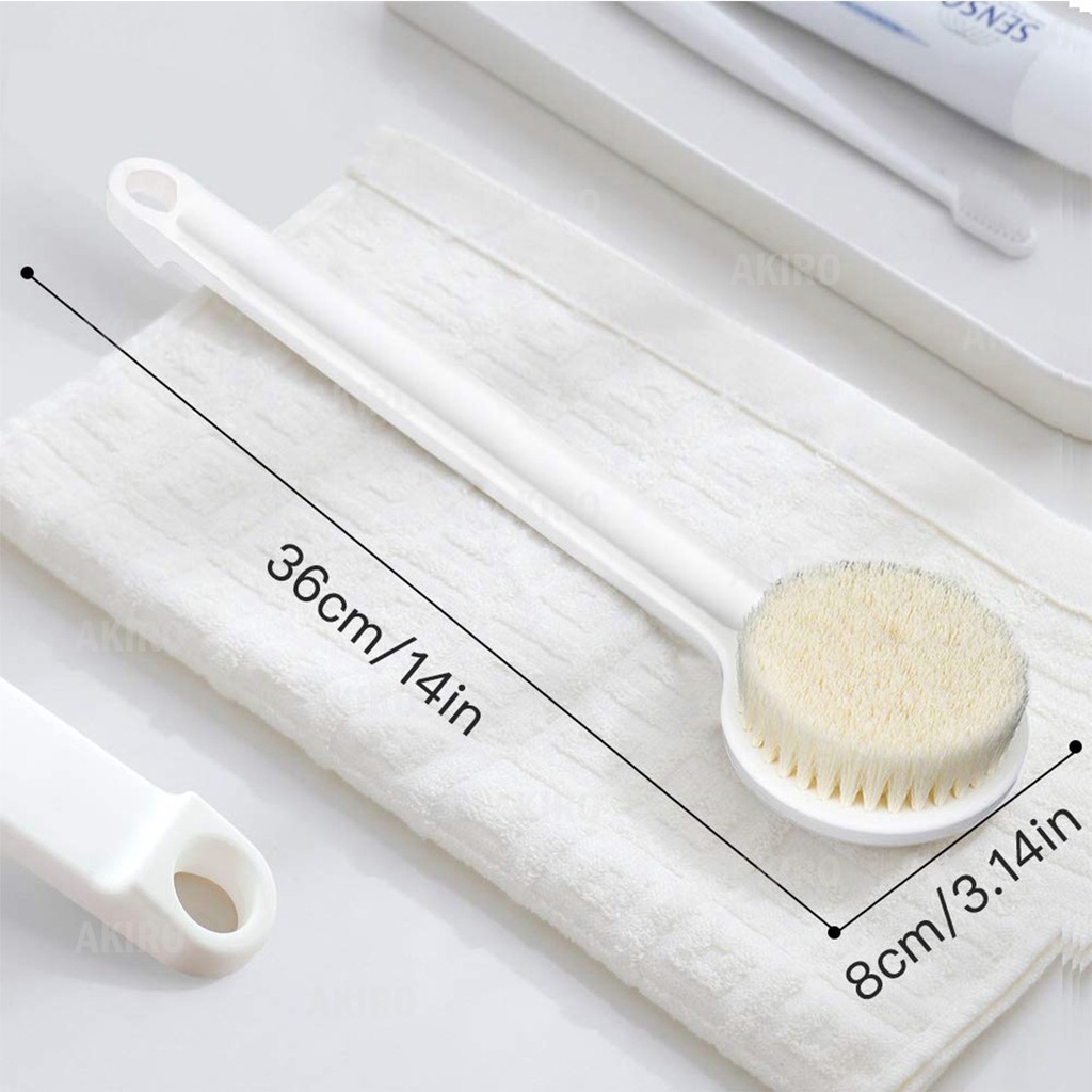 AKIRO Japanese Soft Shower Brush Back Skin Body Care Brush Berus Badan ...