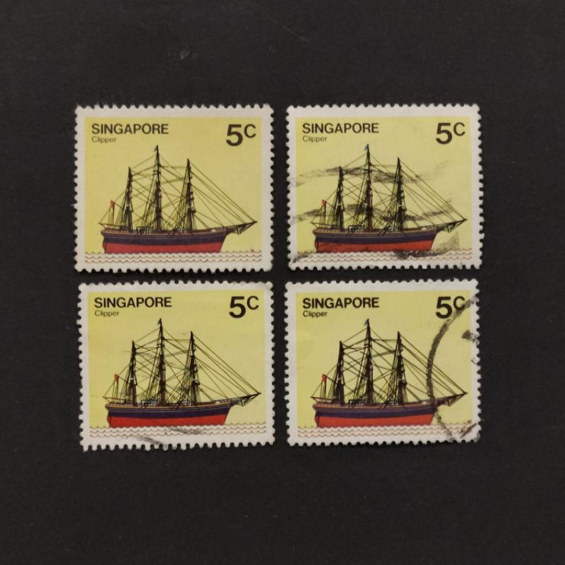 1980 Stamp Singapore-Unique Used Stamp-5c Clipper Ships Definitive ...